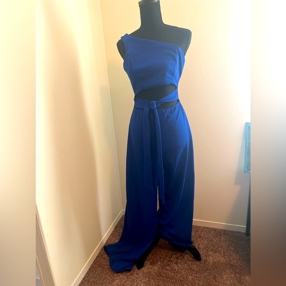 Charlotte Russe | Pants & Jumpsuits | Beautiful Blue One Shoulder Pant ...